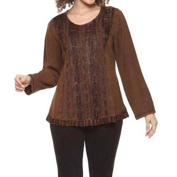 Parsley & Sage | Tops | New Parsley Sage Tippy Tonal Embroidery Top In ...